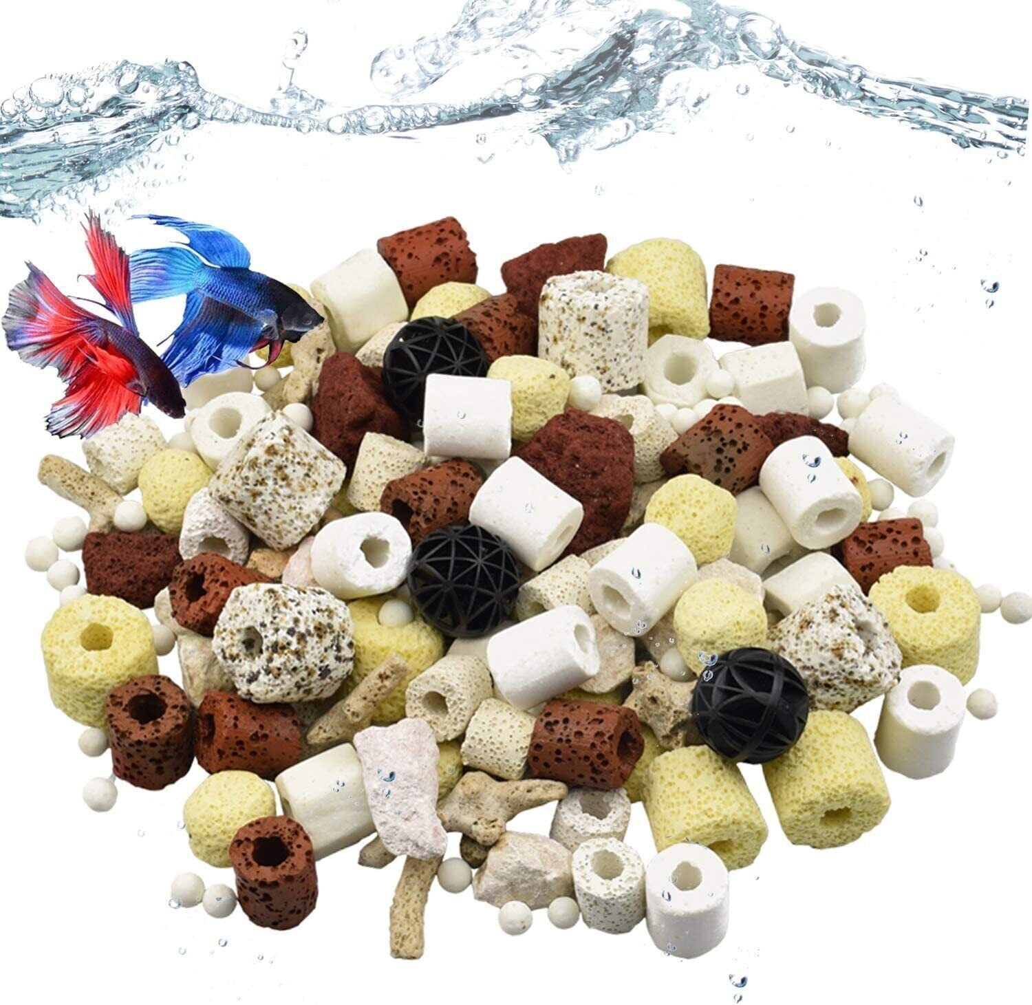 Costyle 12 in 1 Aquarium Filter Media Bio Balls Ceramic Rings Set for ...