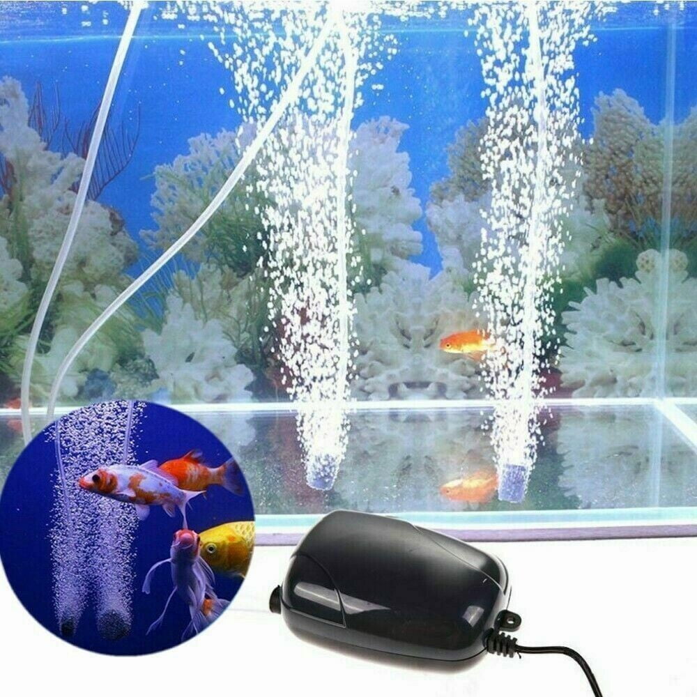 Costyle Aquarium Air Pump with 2 Air Stone Air Tube Fish Tank Silent ...