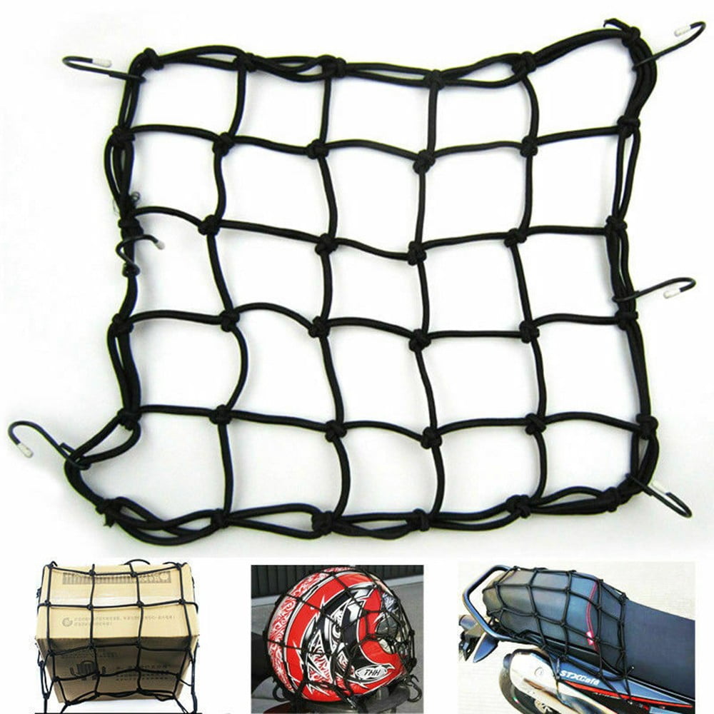 Costyle Motorcycle Cargo Net with 6 Hooks, Helmet Mesh Luggage Bungee ...