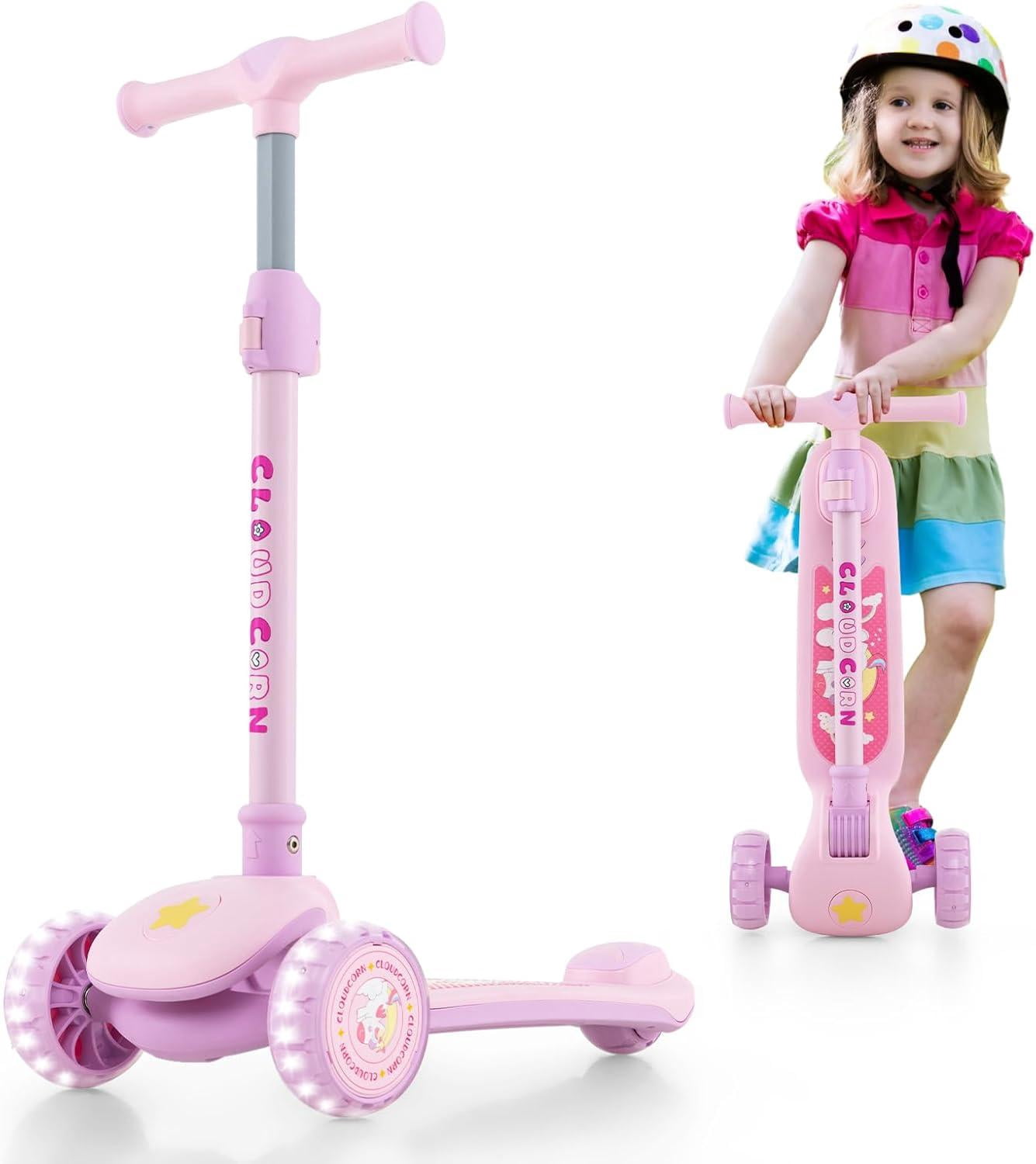 Costzon 3 Wheeled Scooter for Kids, Folding Toddler Mini Kick Scooters ...