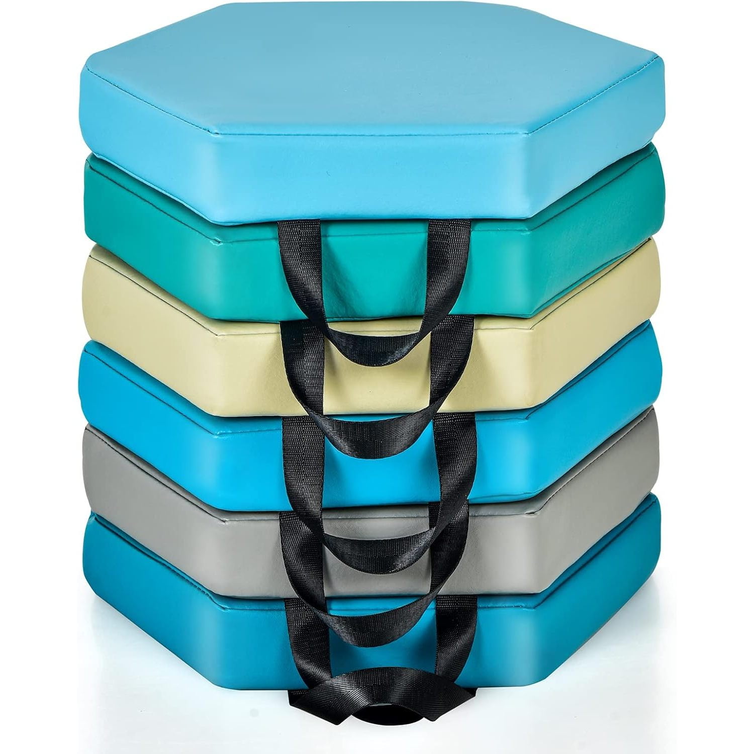 Costzon 6-Piece Floor Cushions for Kids and Toddlers, 2'' Waterproof ...