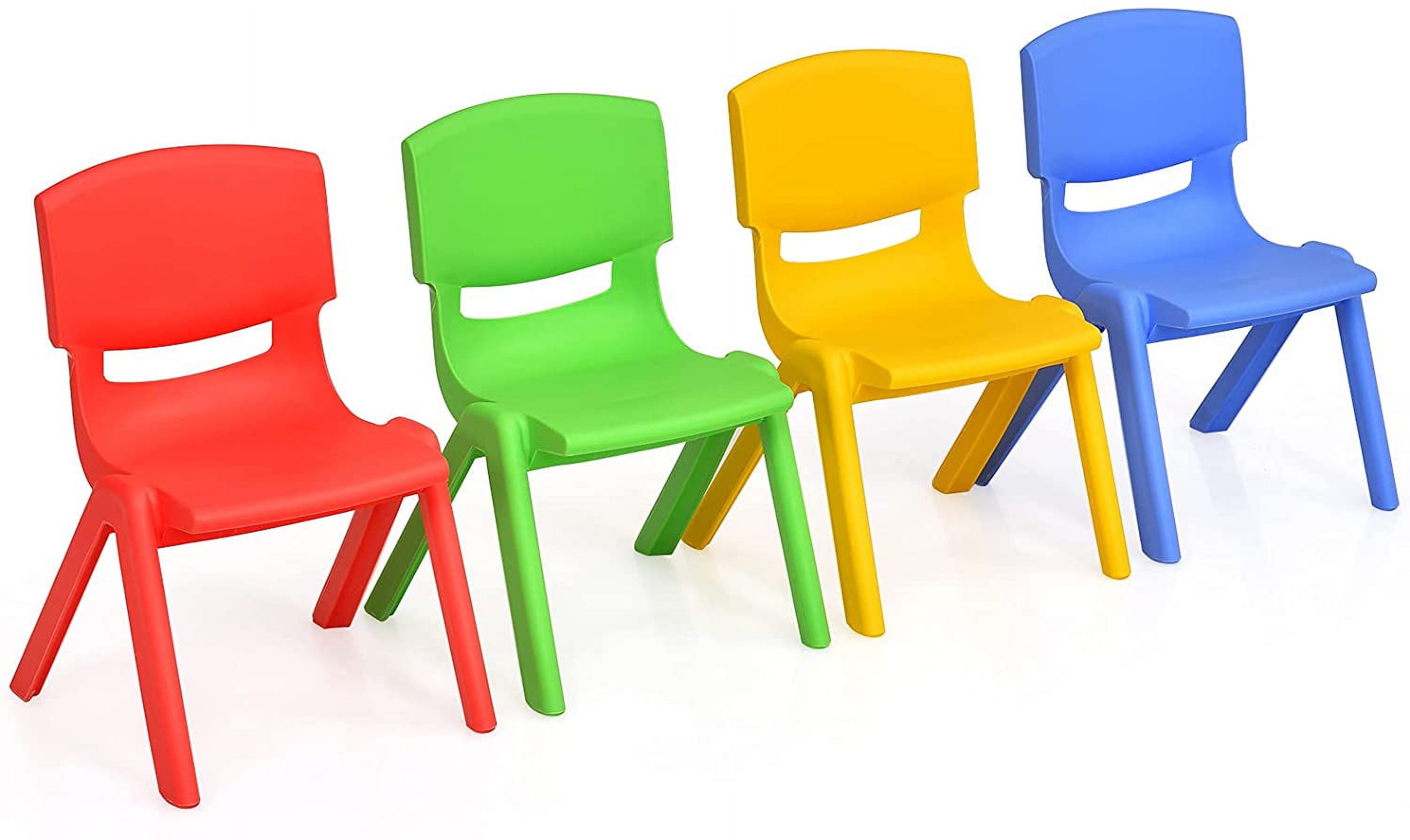 Costzon Kids Chairs, Stackable Plastic Learn and Play Chair for School ...