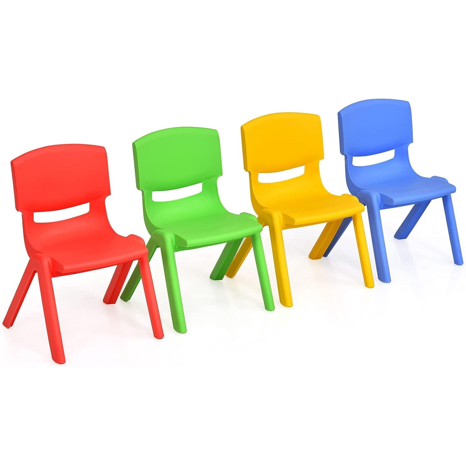 Costzon Kids Chairs, Stackable Plastic Learn and Play Chair for School ...