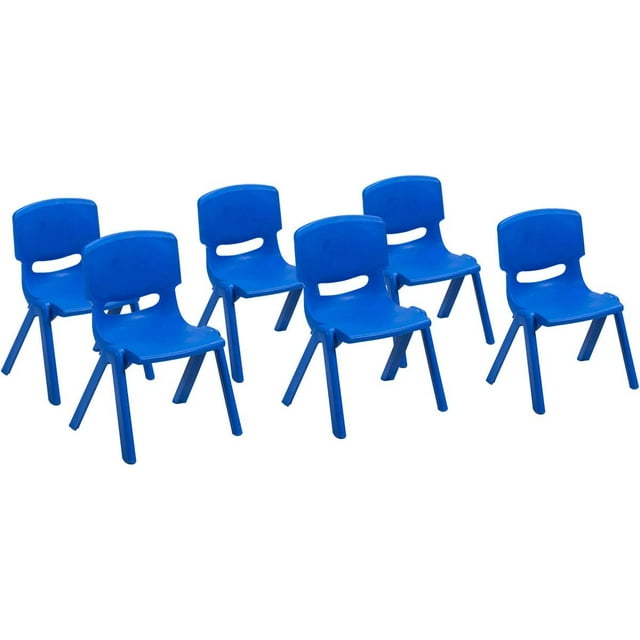 Costzon Plastic Stackable School Chairs, 6 Pack, Kids Learning Chairs ...