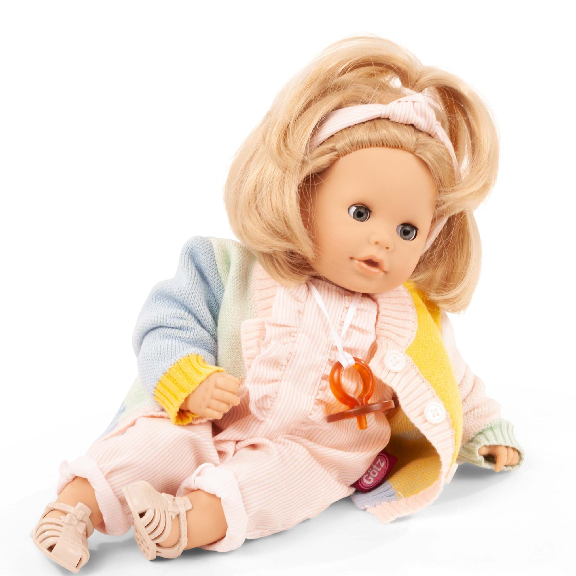 Gotz: Cosy Aquini: Pastel - 13" Bath Baby Doll, Summer Flower Sweater ...
