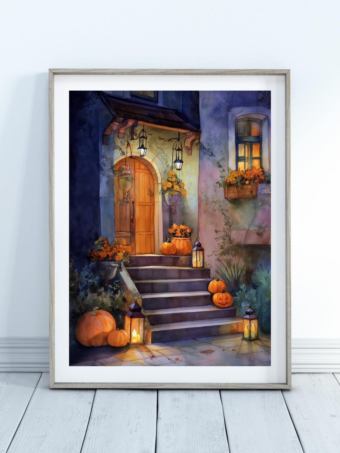 Cosy House Poster-Art Poster, Fall Wall Art, Autumn Poster, Spooky Cute ...