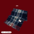 Cosy Plaided Pattern Scarf for Women Winter Warmth Soft Imitation Pashm ...