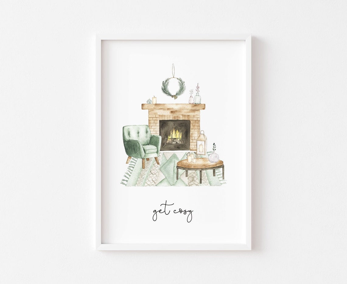 Cosy Poster, Bedroom Posters, Winter Decor, Home Poster, Home Poster ...