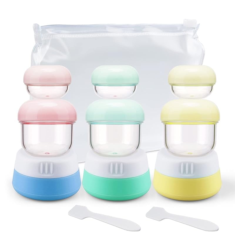 Cosywell Travel Containers Sets Silicone & PP Cream Jars for Toiletries ...