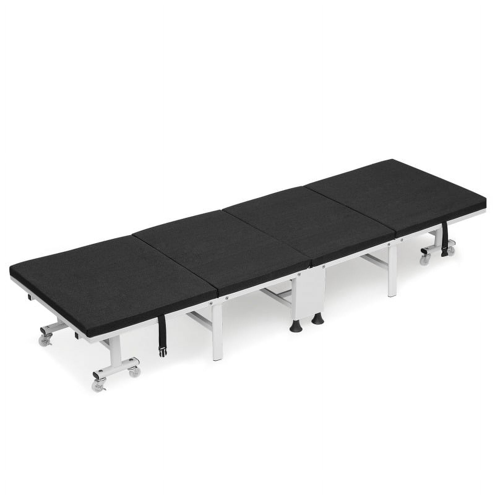 Cot Folding Bed with Foam Mattress,Rollaway Guest Bed for Adults with ...