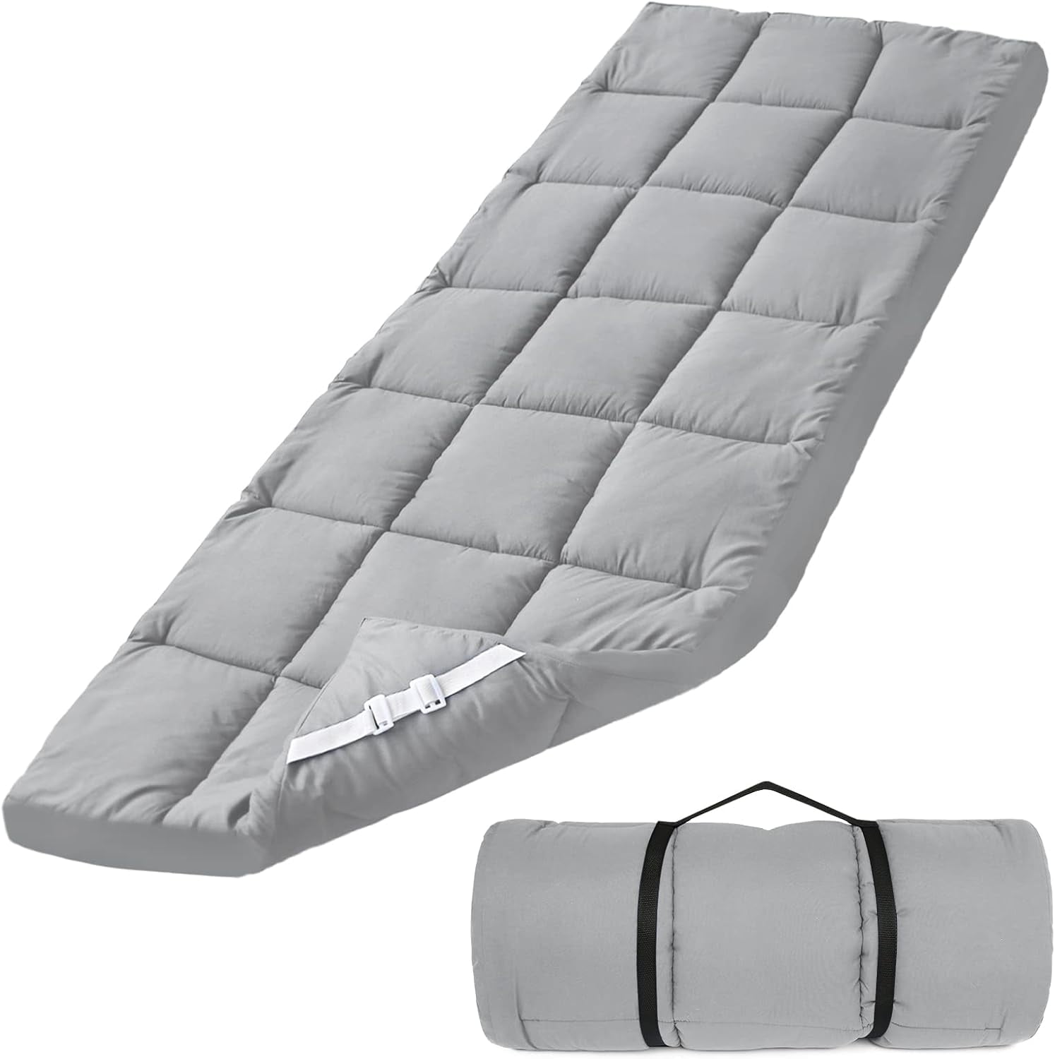 Cot Mattress Topper (Improved Thickness), Quilted Cot Pads for Camping ...