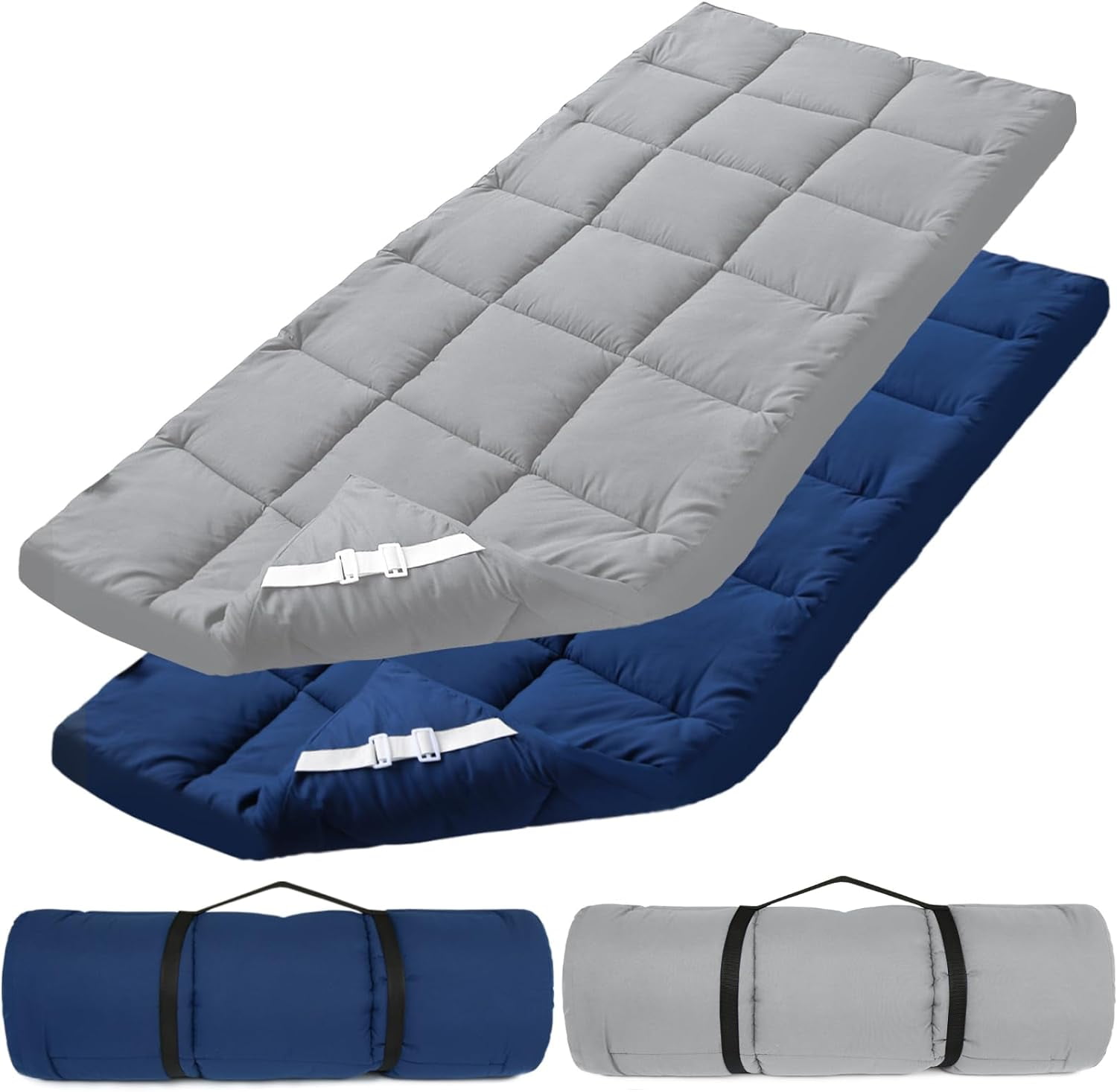 Cot Mattress Topper (Improved Thickness), Quilted Cot Pads for Camping ...