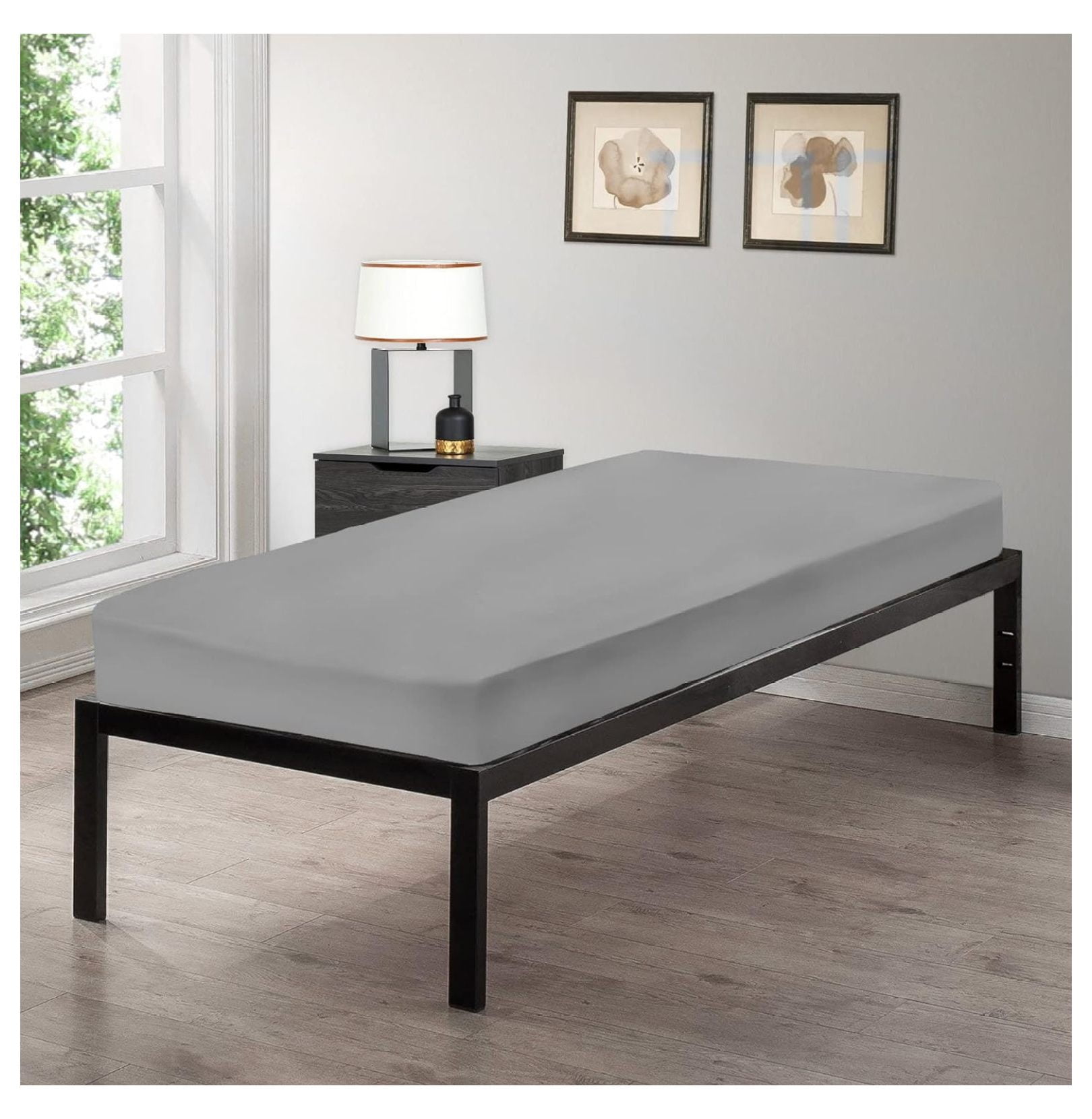 Cot Sheet 1 Fitted Cot Sheet -Grey - Walmart.com