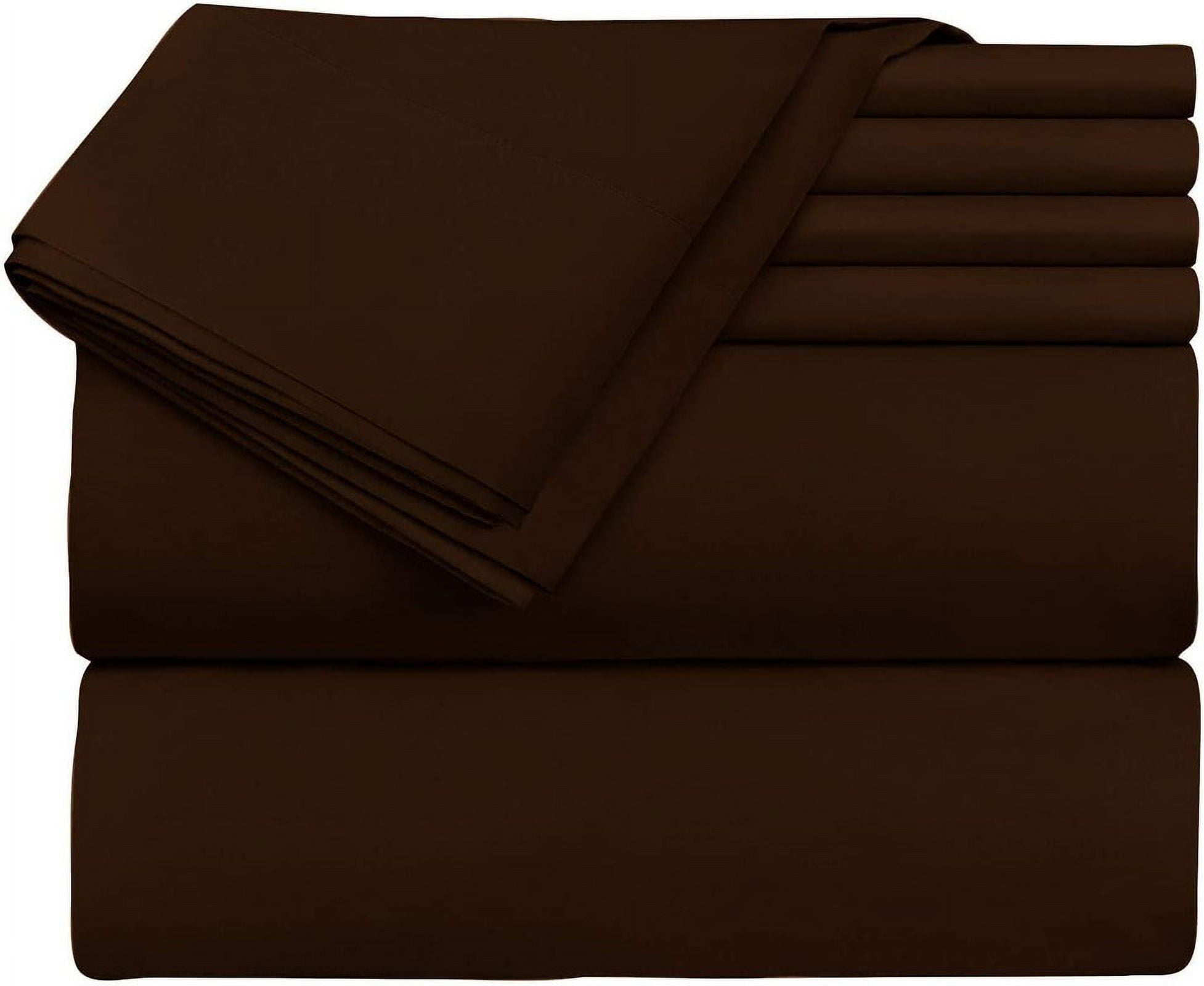Cot Sheet Sets 4PC- 100% Egyptian Cotton, 1 Flat Sheet, 10" Deep Pocket ...