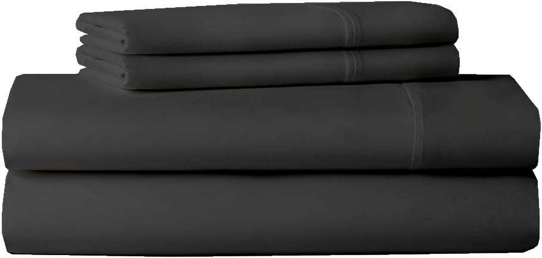 Cot Sheet Sets 4PC- 100% Egyptian Cotton, 1 Flat Sheet, 15" Deep Pocket ...