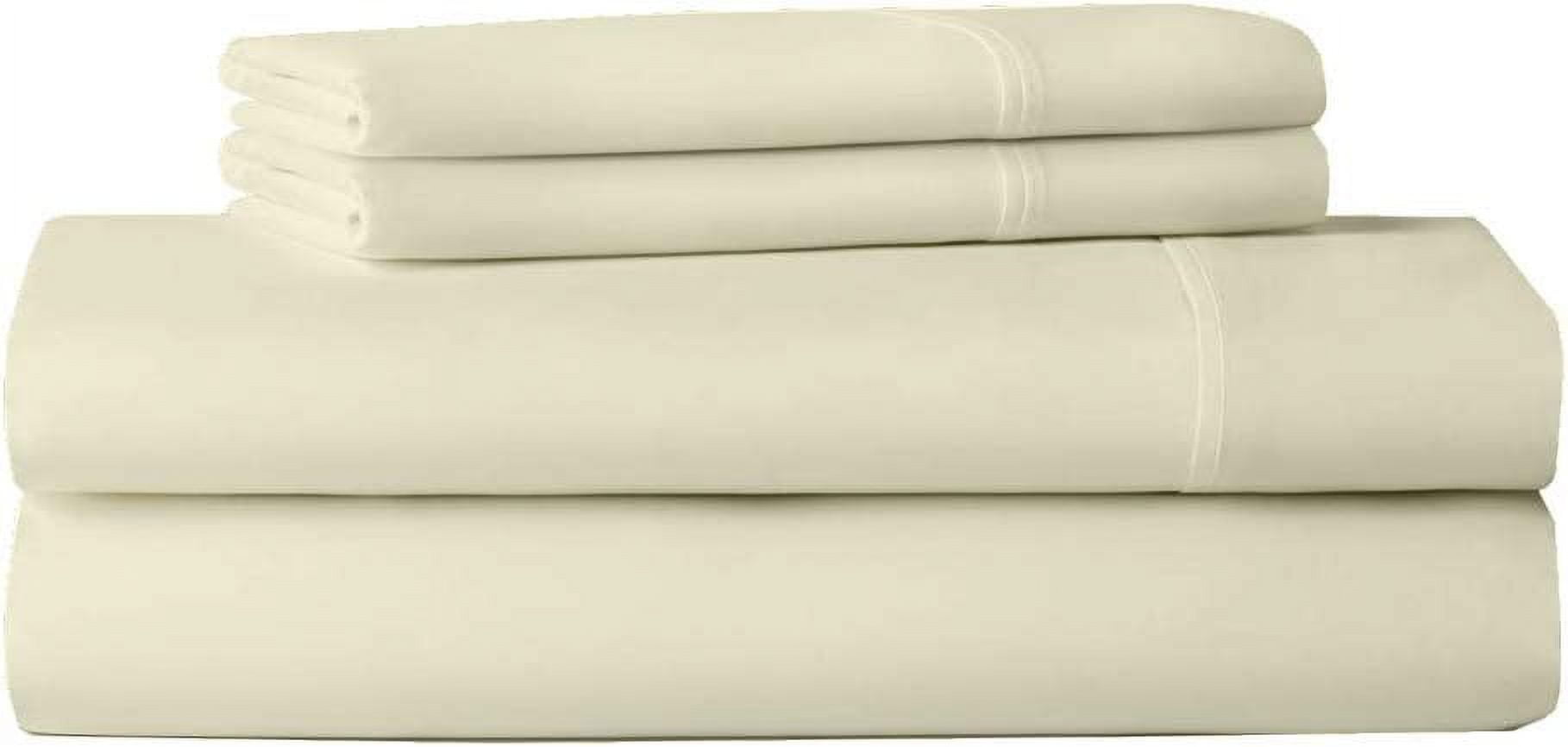 Cot Sheet Sets 4PC- 100% Egyptian Cotton, 1 Flat Sheet, 8" Deep Pocket ...