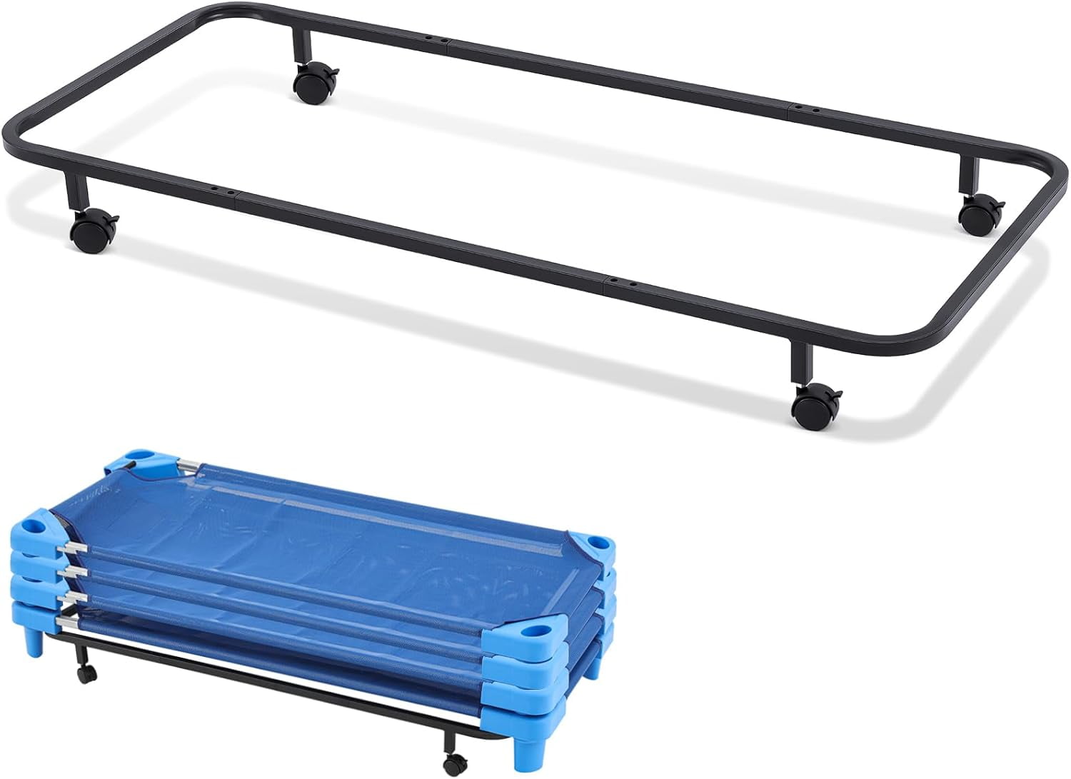 Cot Trolley, Cot Carrier Storage Cart, Holds 20 Cots, Preschool or ...
