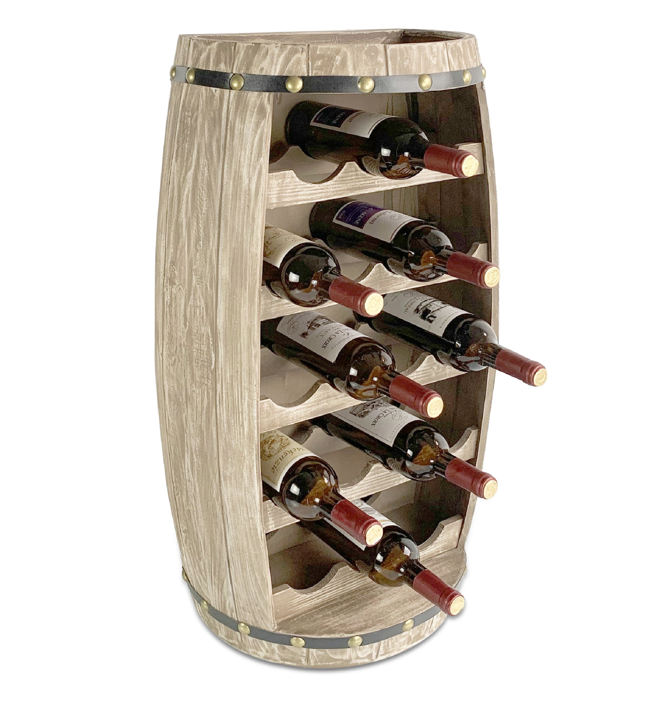 Cota Global Modern Alexander Wood Wall Mounted Wine Rack, Glossy, Matte ...