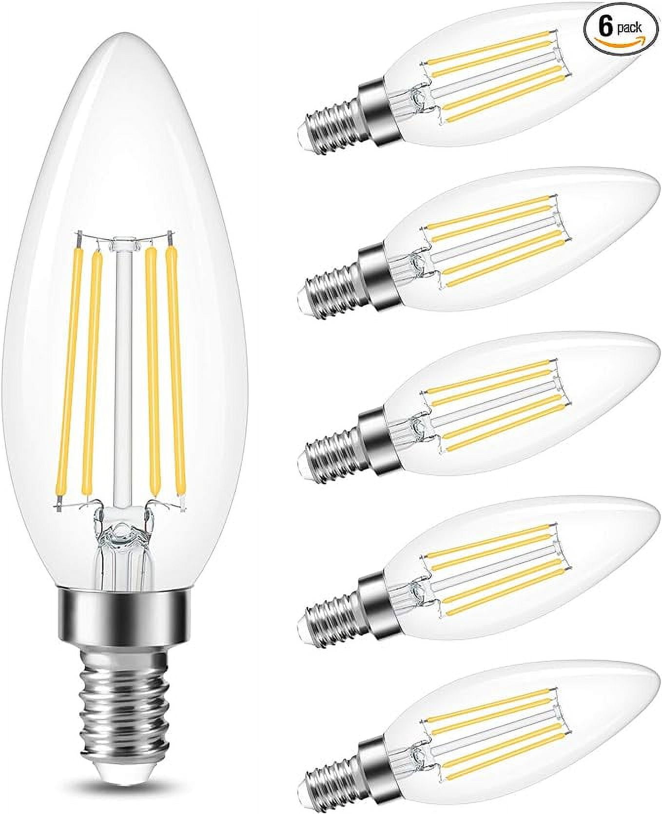 Cotanic Dimmable E12 Candelabra LED Bulbs, 60W Equivalent,4000K ...