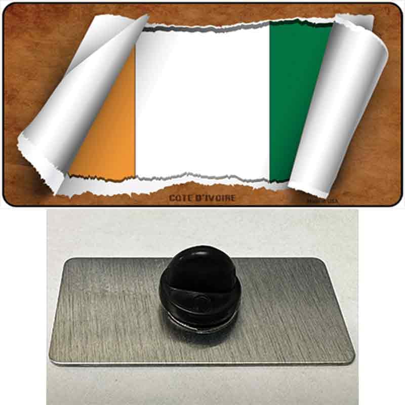 Cote DIvoire Flag Scroll Novelty Metal Hat Pin 1.5" x 0.75" Hat Pin ...