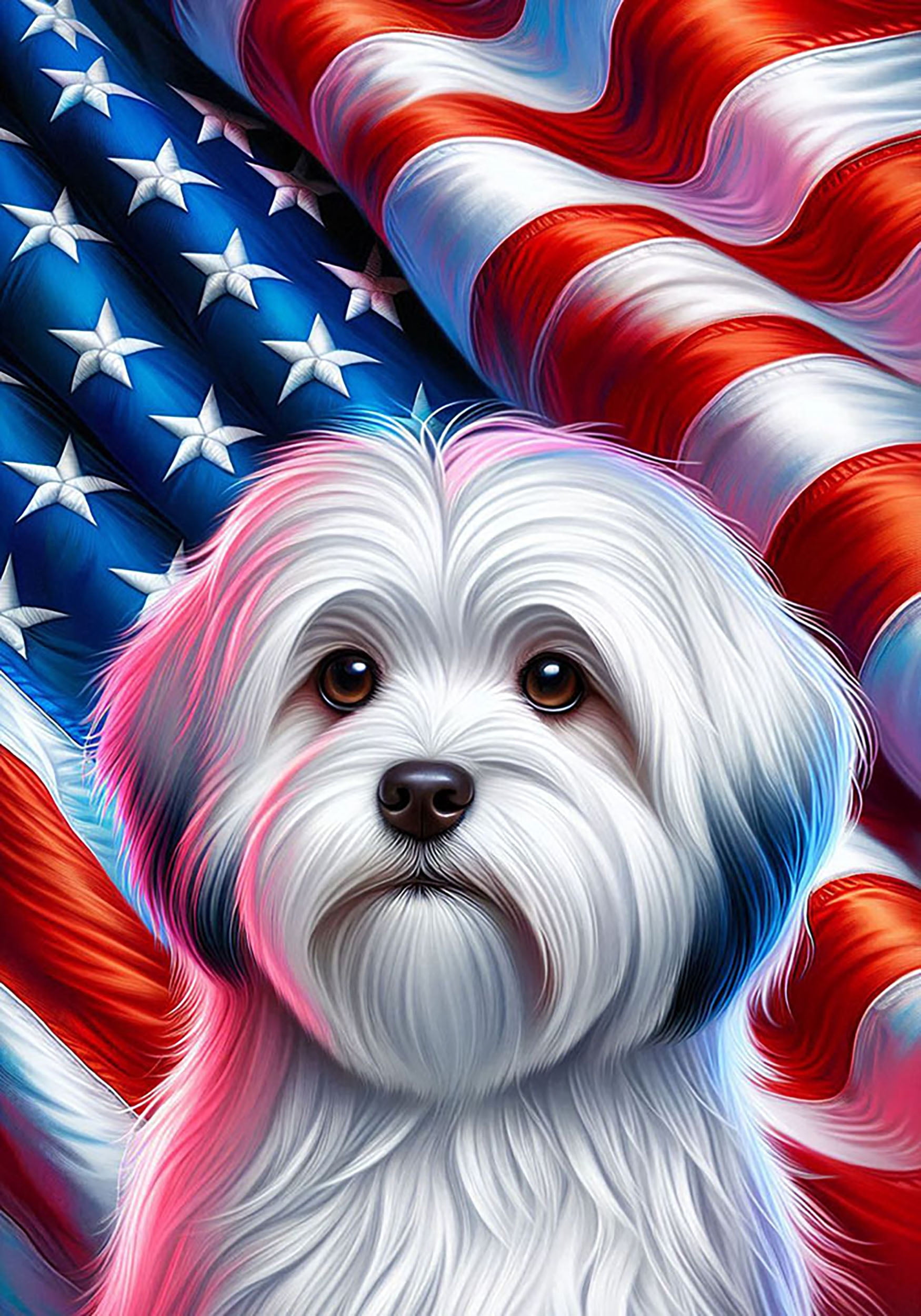 Coton De Tulear - Best of Breed DCR Patriotic III Outdoor Garden Flag ...