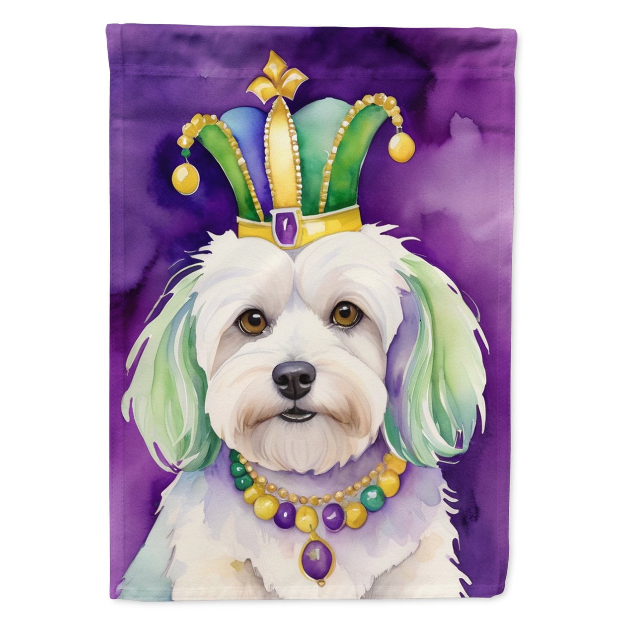 Coton de Tulear King of Mardi Gras House Flag 28 in x 40 in - Walmart.com
