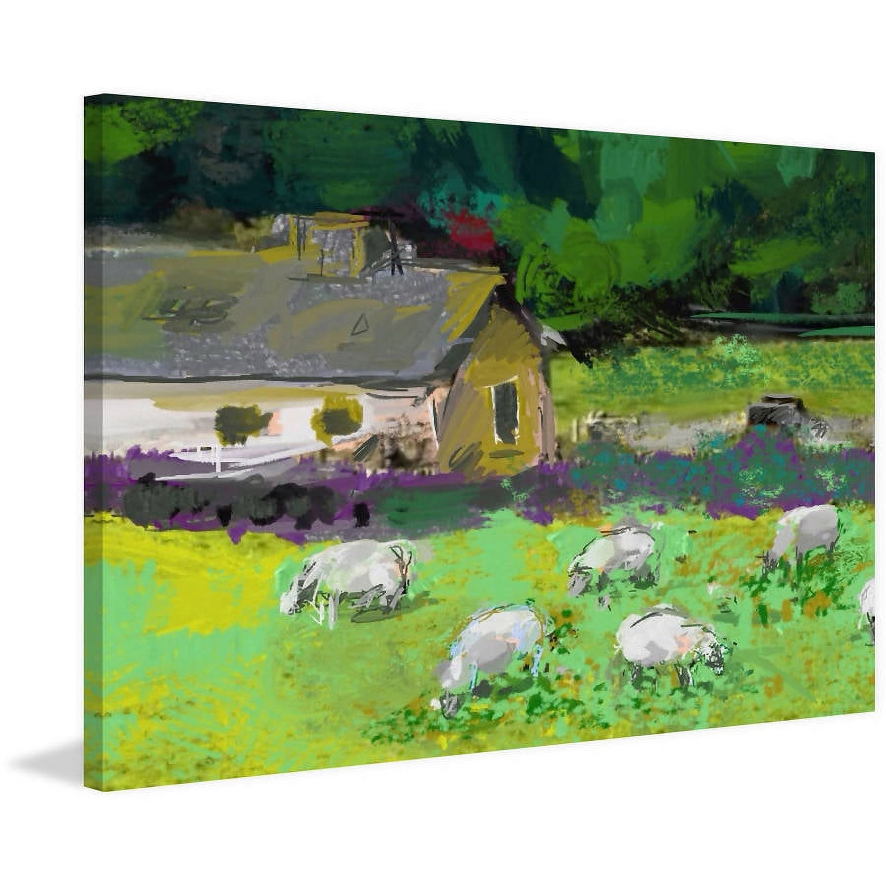 "Cotswold Farm" by Arthur Pina Painting Print on Wrapped Canvas ...
