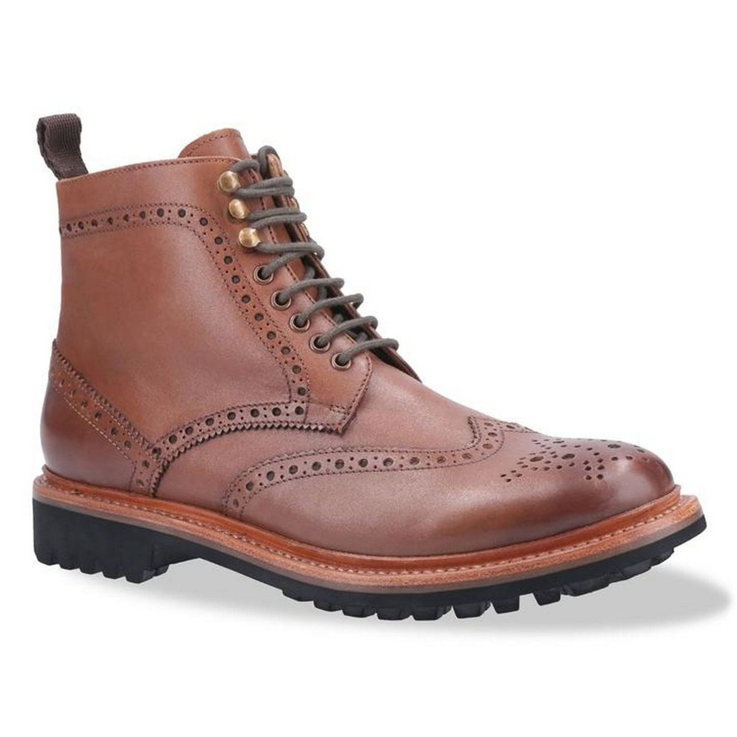 Cotswold Mens Rissington Commando Lace Up Leather Dress Boot - Walmart.com