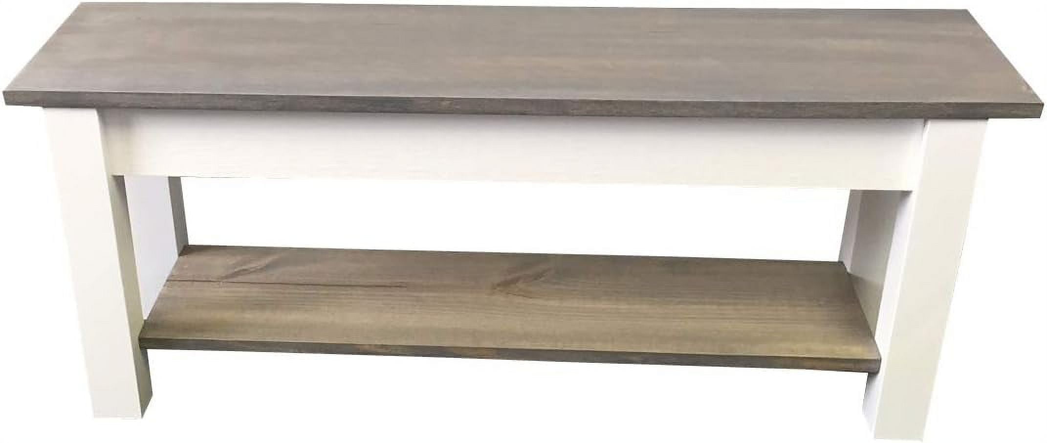 Cottage Bench with Shelf (24) - Walmart.com