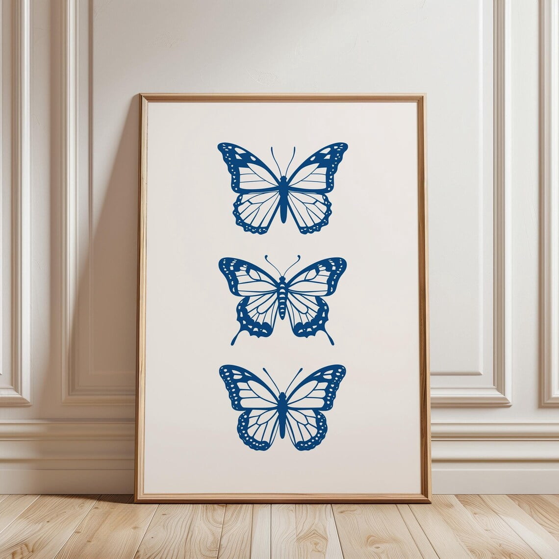 Cottage Butterfly Poster, Blue Butterfly Wall Art, Trendy Dorm Room ...