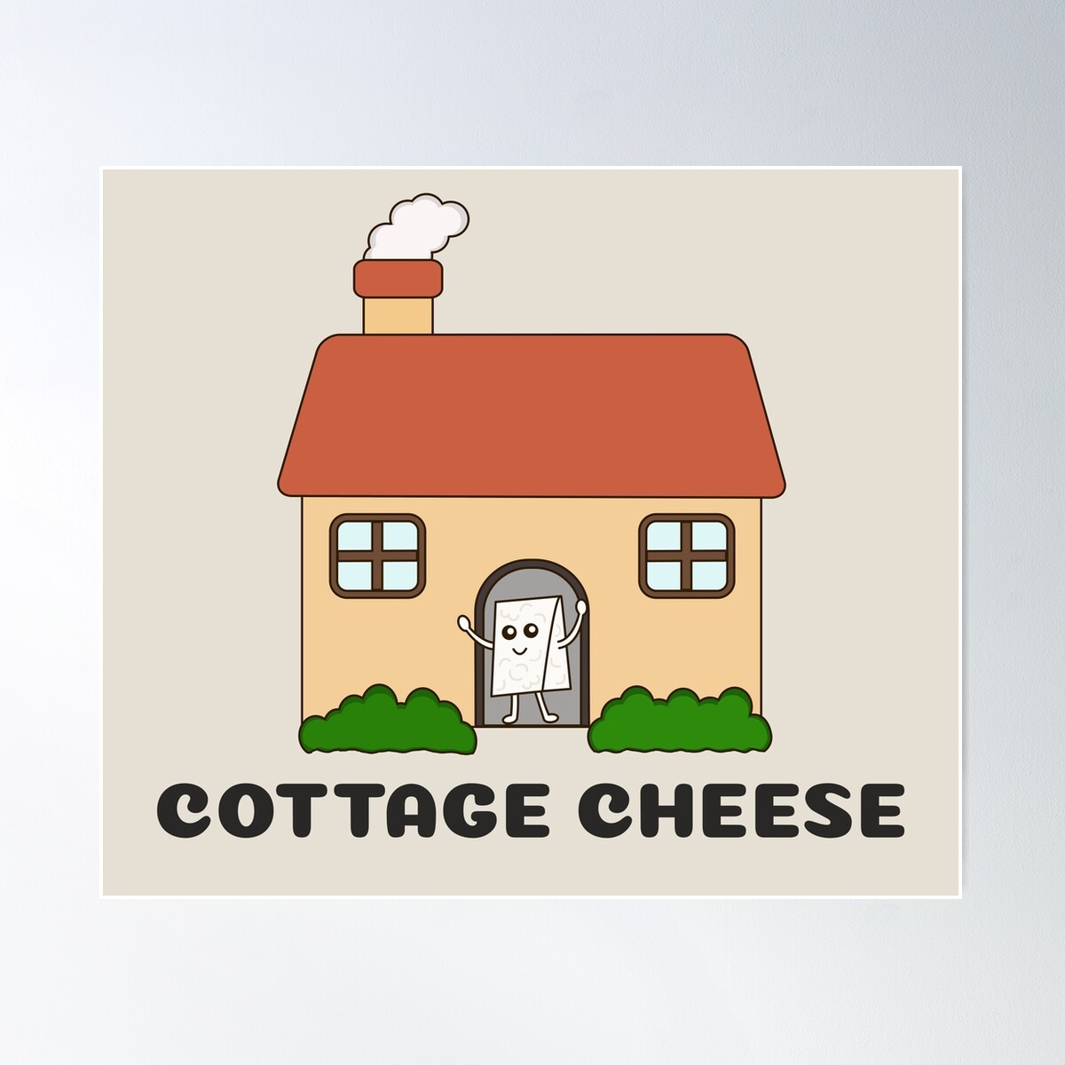Cottage Cheese Poster Wall Art, Modern Wall Decor For Living Room ...