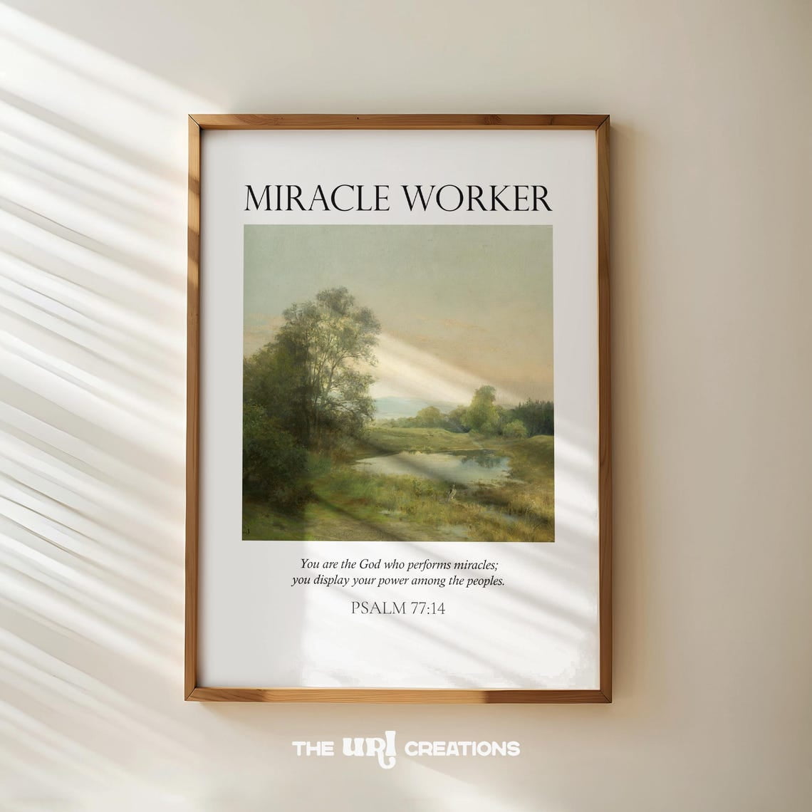 Cottage Core Christian Wall Art, Vintage Wall Decor, Miracle Worker ...