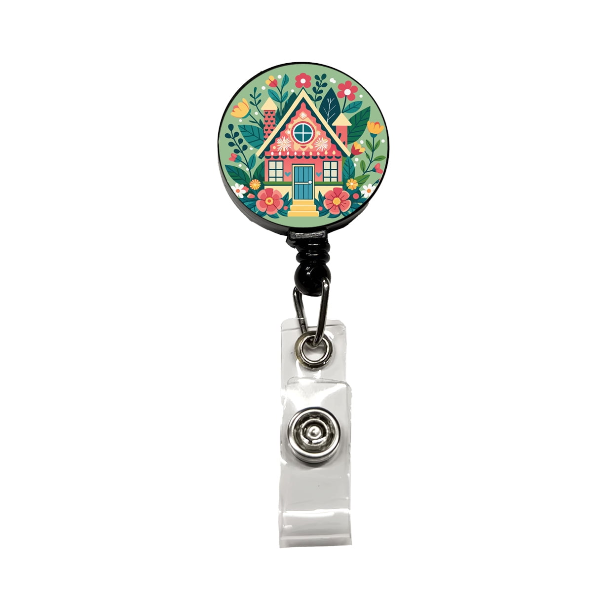 Cottage Core Cuteness Little House Retractable Reel ID Badge Key Card ...
