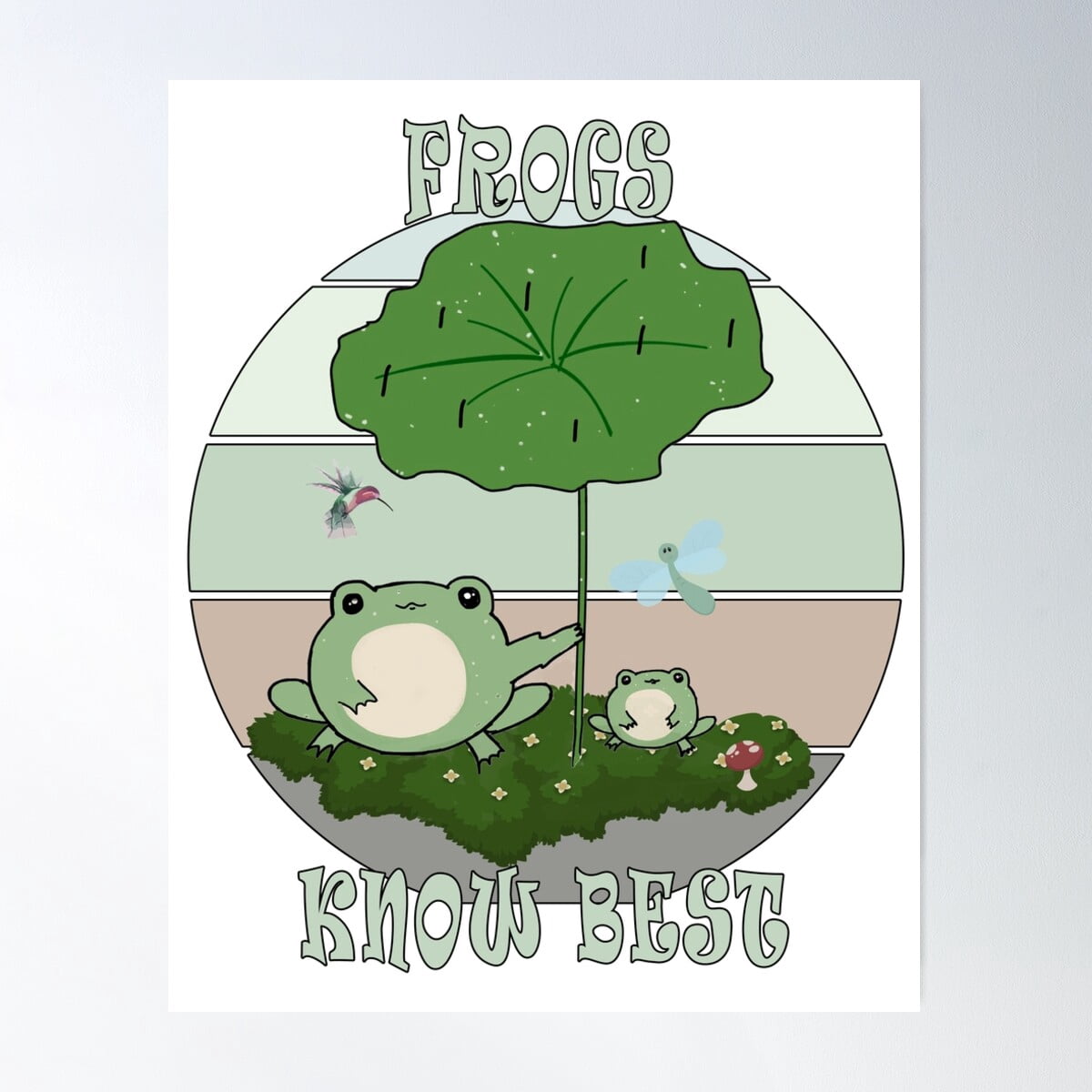 Cottage Core Frogs Know Best Poster Wall Art, Modern Wall Decor For ...