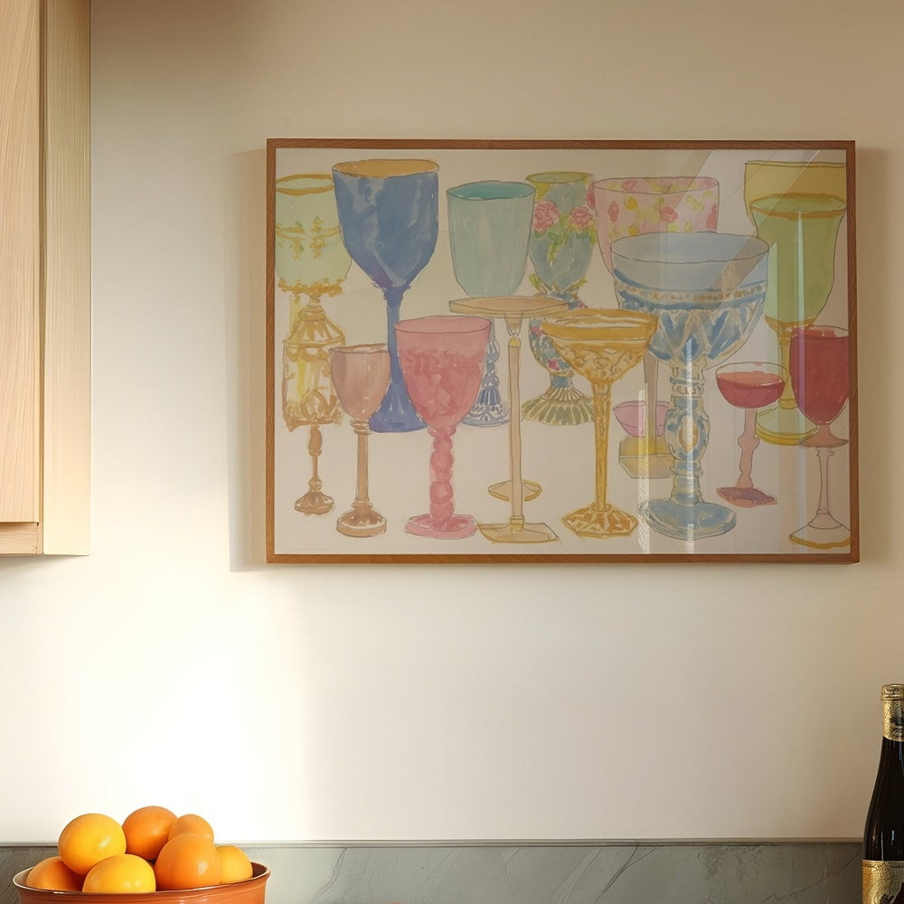 Cottage Core Kitchen Wall Art, Kitchen Decor, Colorful Kitchen Art ...