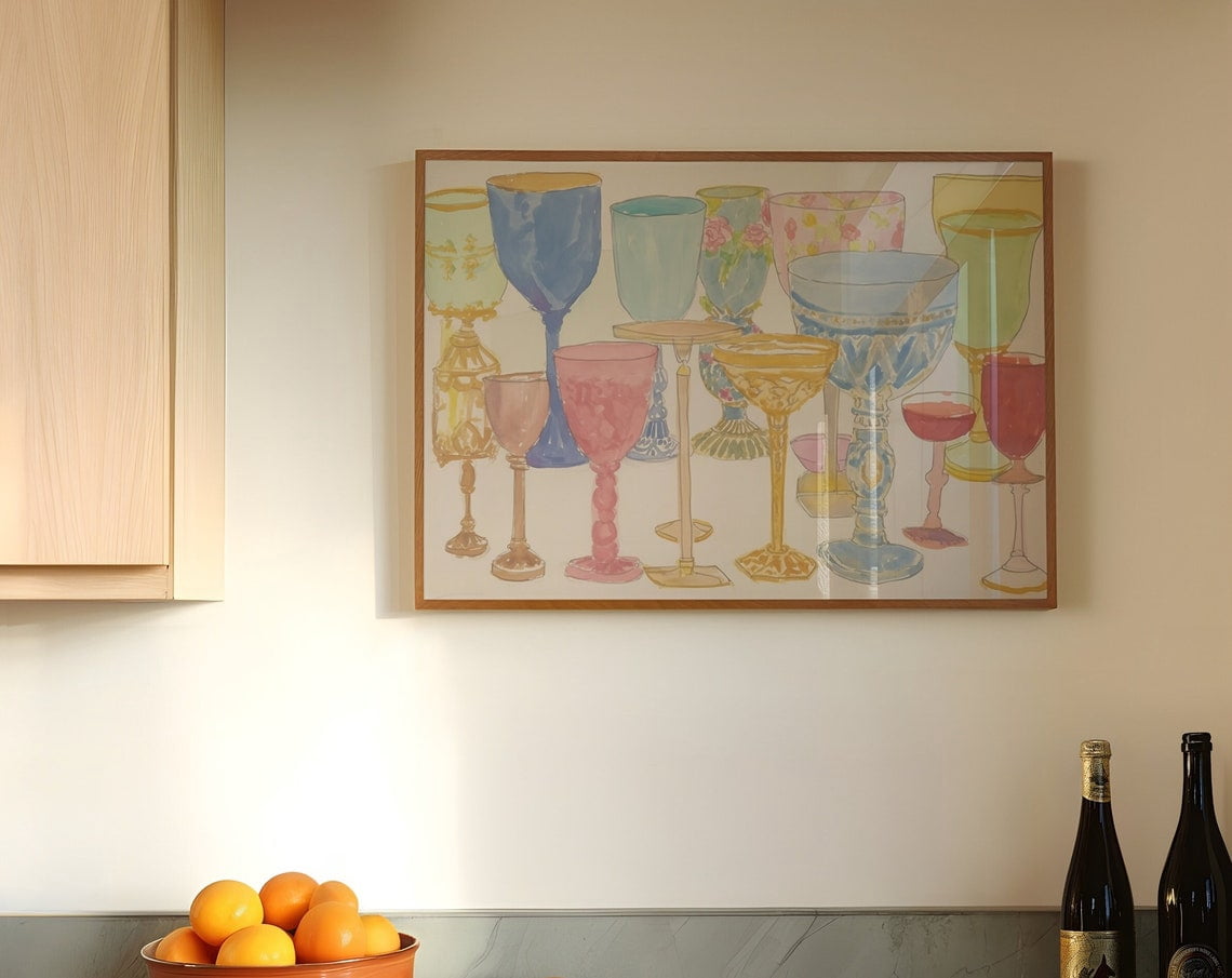 Cottage Core Kitchen Wall Art, Kitchen Decor, Colorful Kitchen Art ...