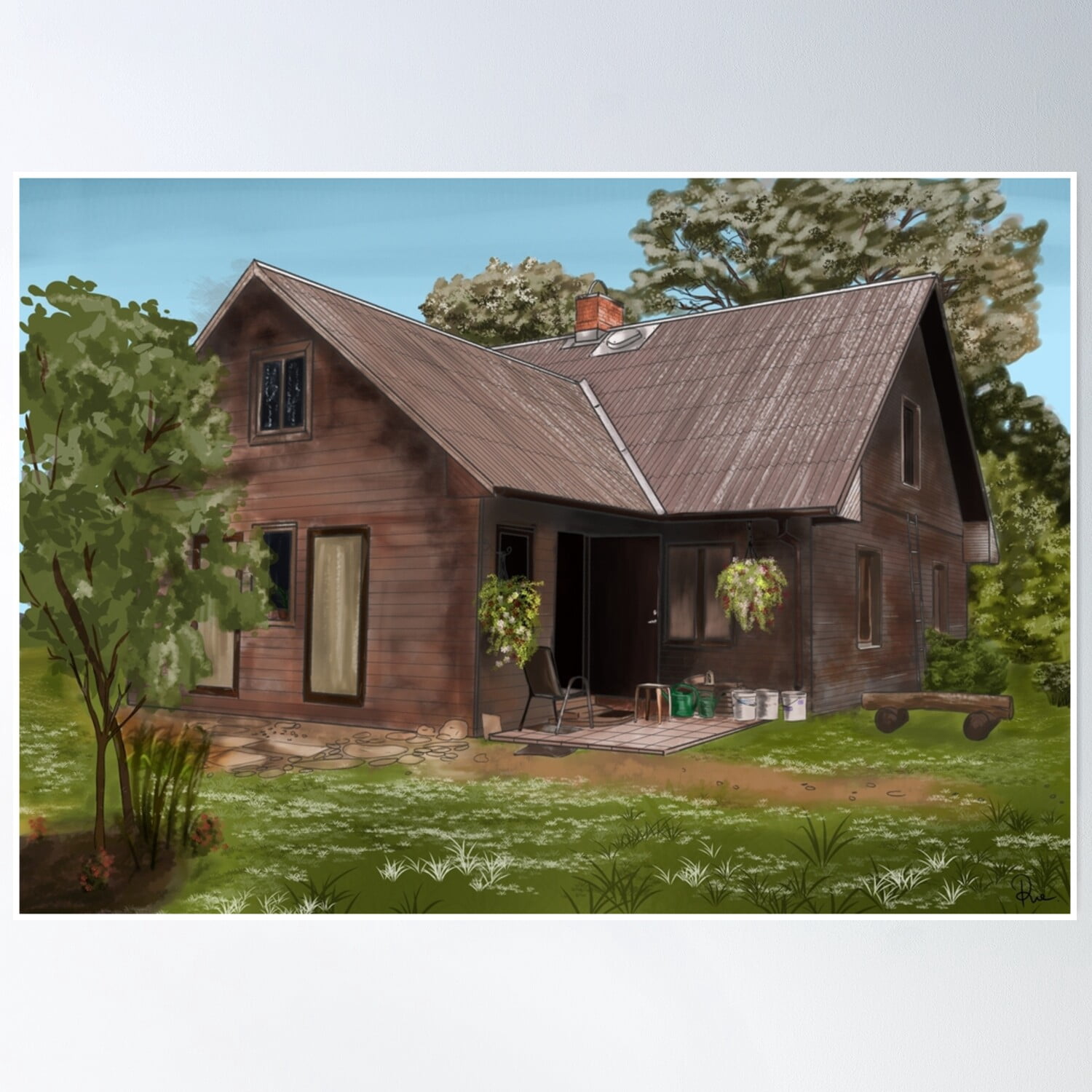 Cottage Core Poster Wall Art, Modern Wall Decor, 8x12 UNFRAMED ...