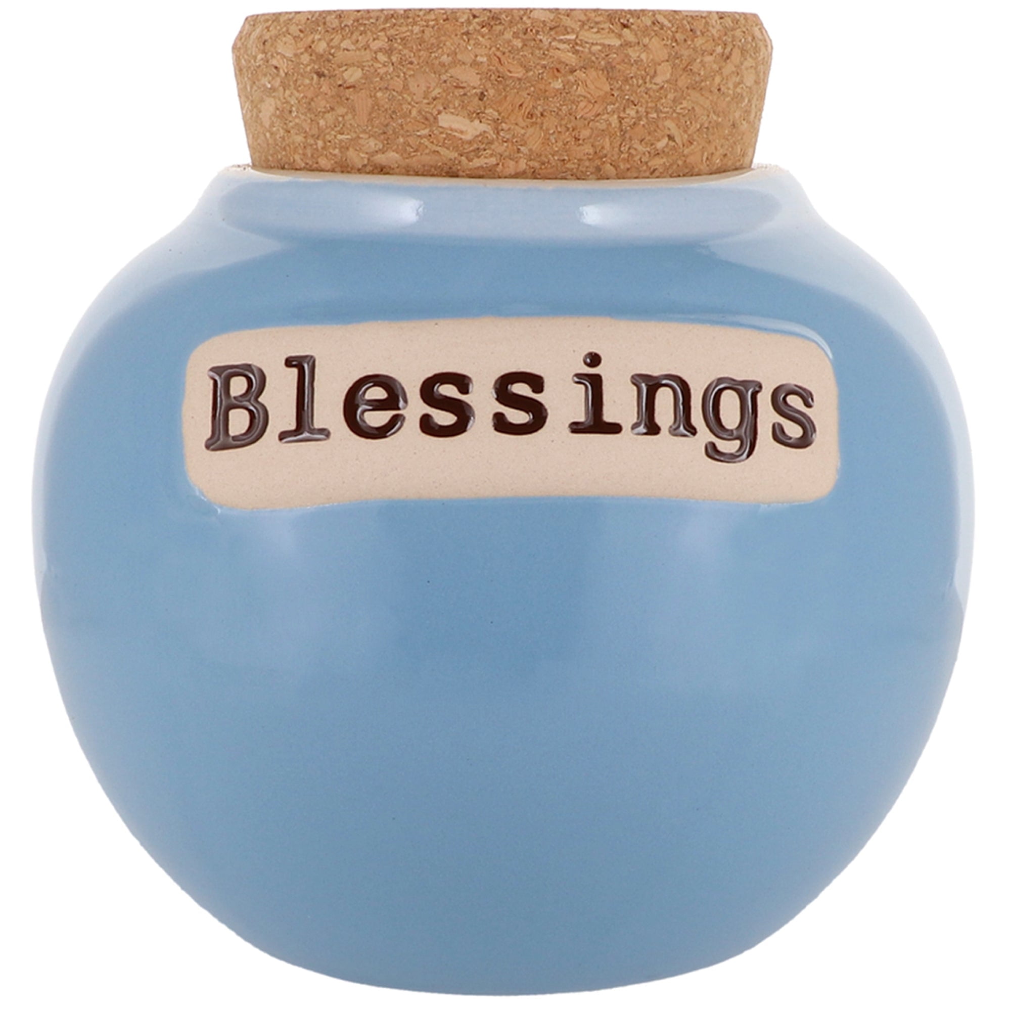 Cottage Creek Blessings Ceramic Blue Keepsake Jar, Prayer Box ...
