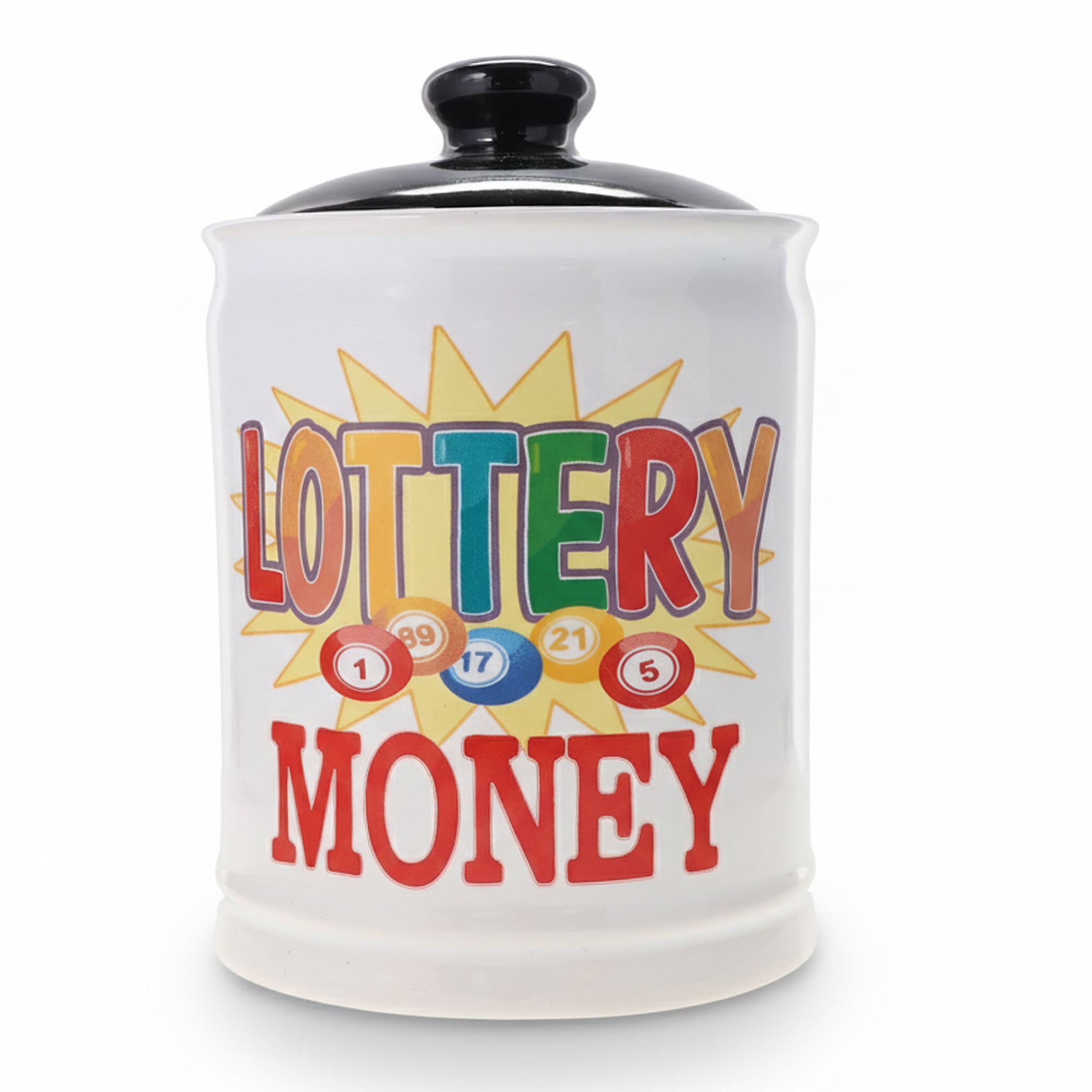 Cottage Creek Lottery Ceramic White Piggy Bank - Walmart.com