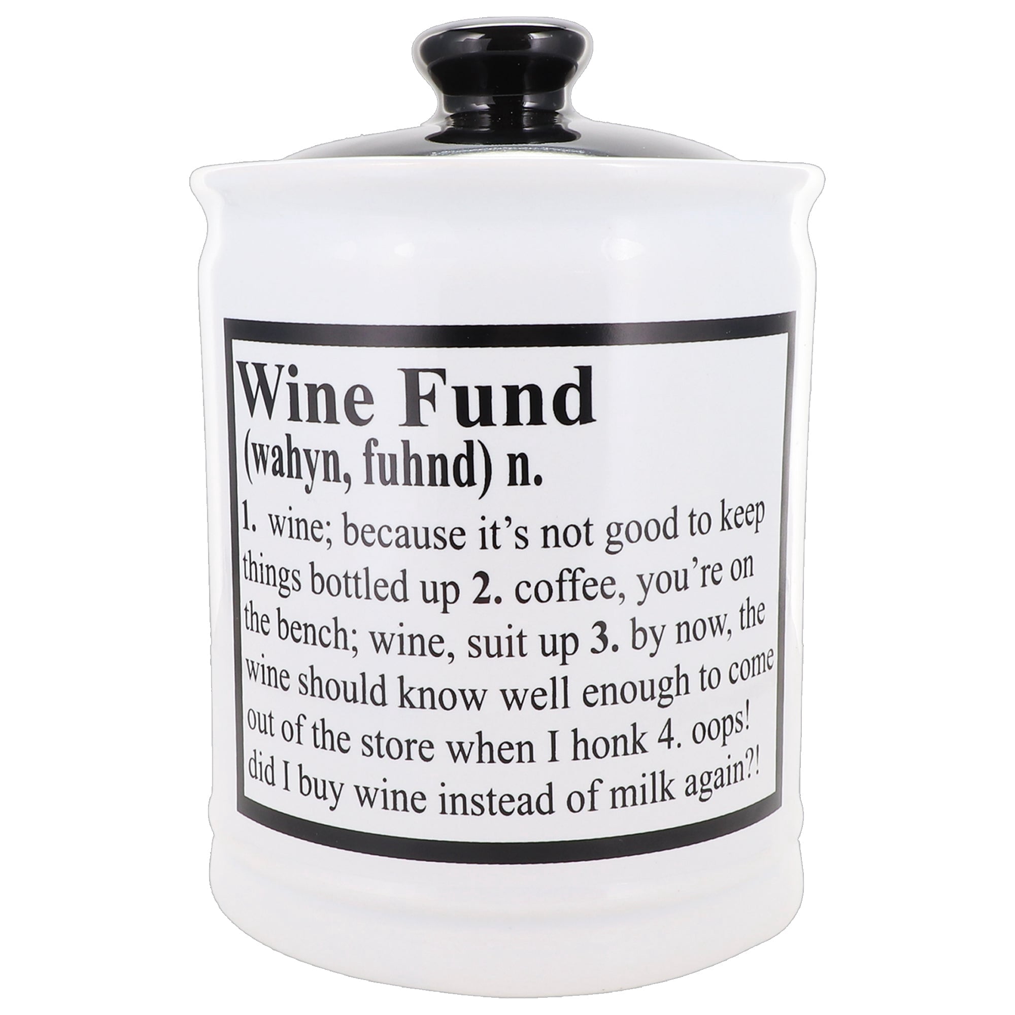 Cottage Creek Wine Fund Piggy Bank, Ceramic, 6", Multicolored Wine ...