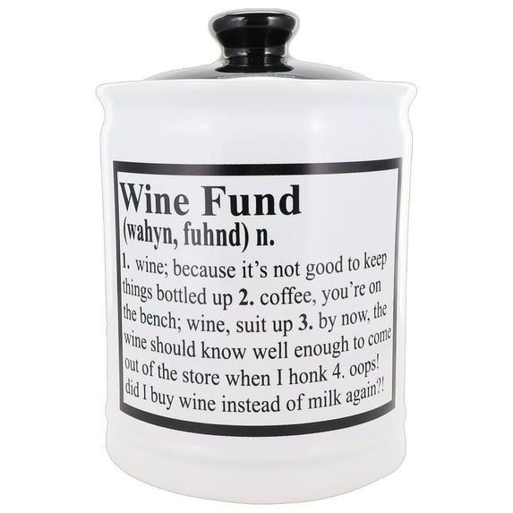 Cottage Creek Wine Fund Piggy Bank, Ceramic, 6", Multicolored Wine ...