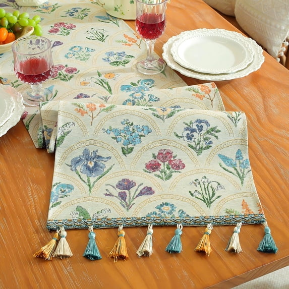Cottage Floral Runner 13x87 Inch – Extra Long for Grand Buffet ...