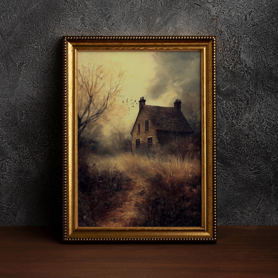 Cottage In Forest,Vintage Dark Academia Cottage Poster, Moody ...