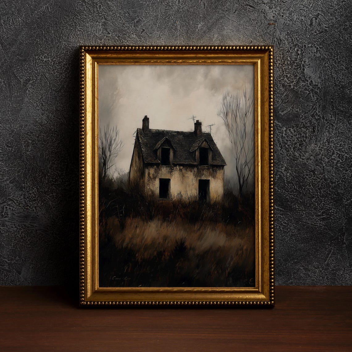 Cottage In Forest,Vintage Dark Academia Cottage Poster, Moody ...