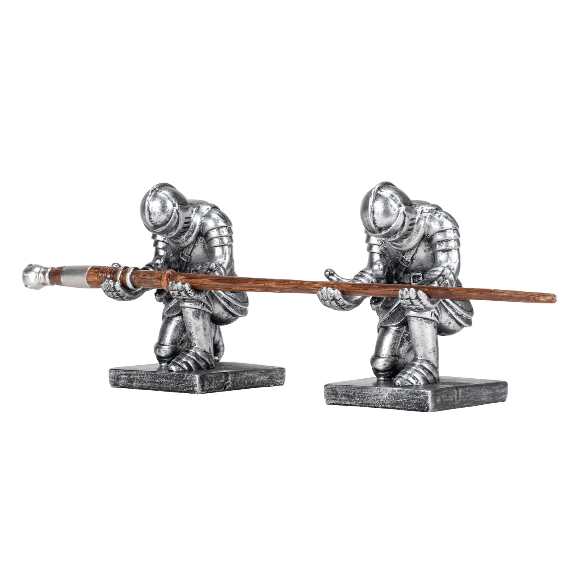 Cottage Garden Antique Silver Kneeling Knight 4.75 inch Resin Wand ...