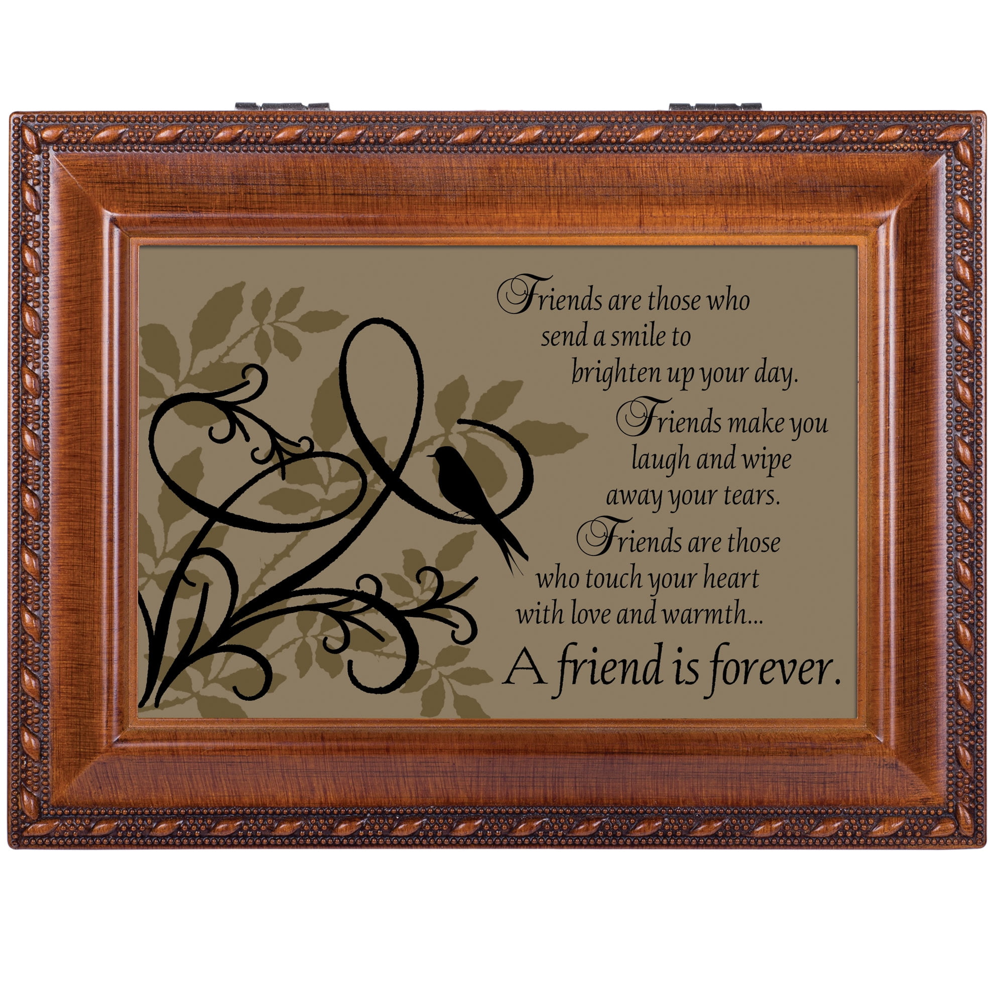 Cottage Garden Friend Forever Woodgrain Music Box Plays Thats What ...