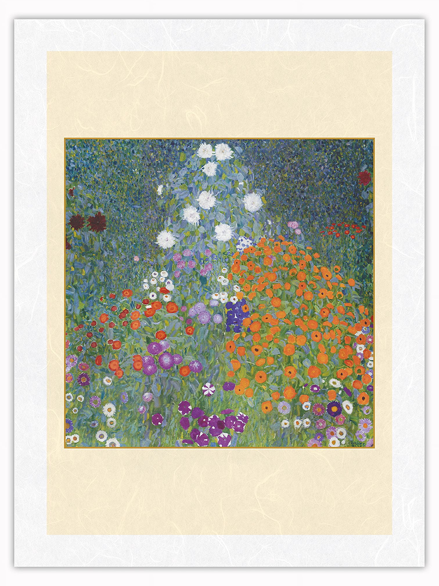 Cottage Garden - From an Original Color Painting by Gustav Klimt c.1907 ...