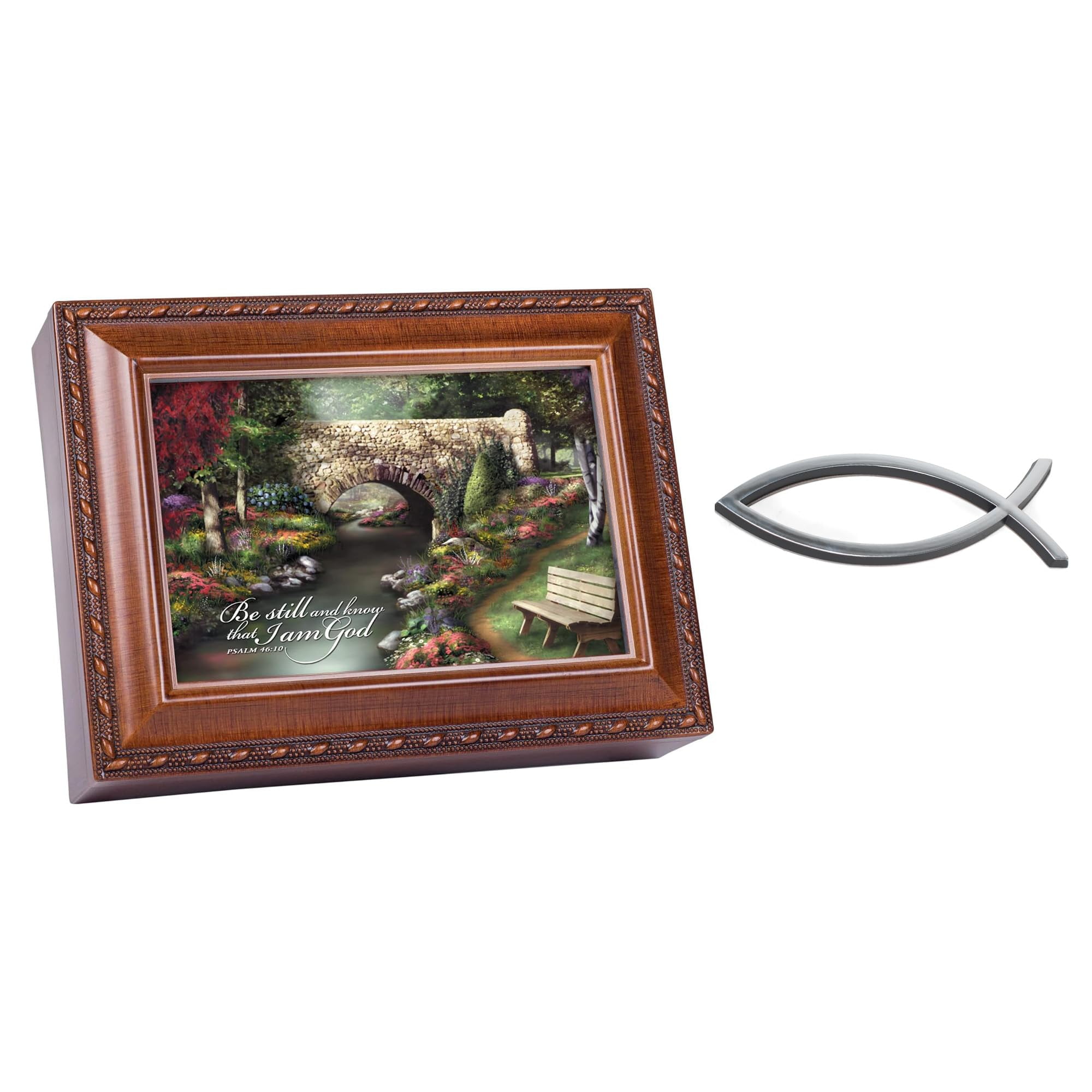Cottage Garden Harbor House Large Silver Christian Fish Auto Emblem Be ...