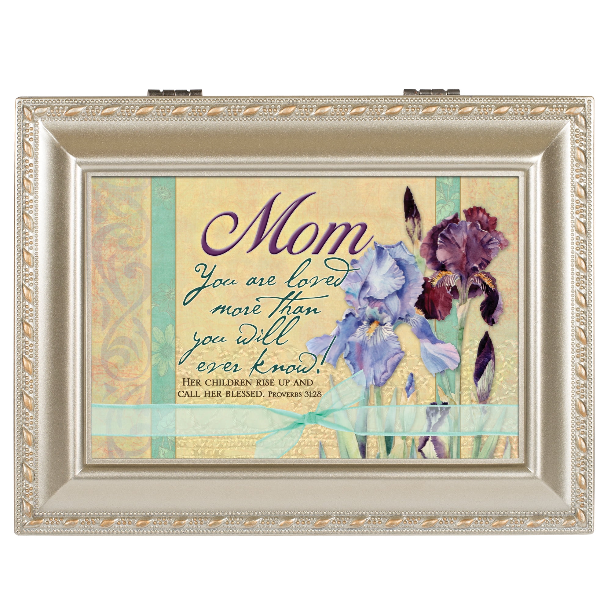 Cottage Garden - Mom Loved More Than You Ever Know Silvertone Rope Trim ...