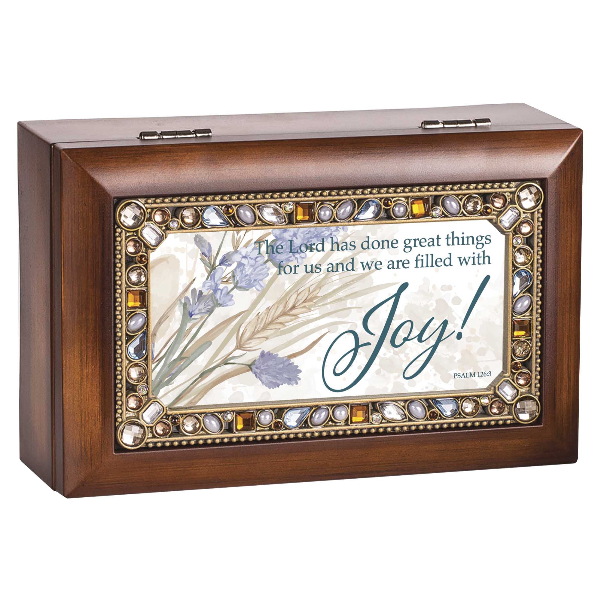 Cottage Garden Musical Trinket Photo Jewelry Box Plays Tune What A ...